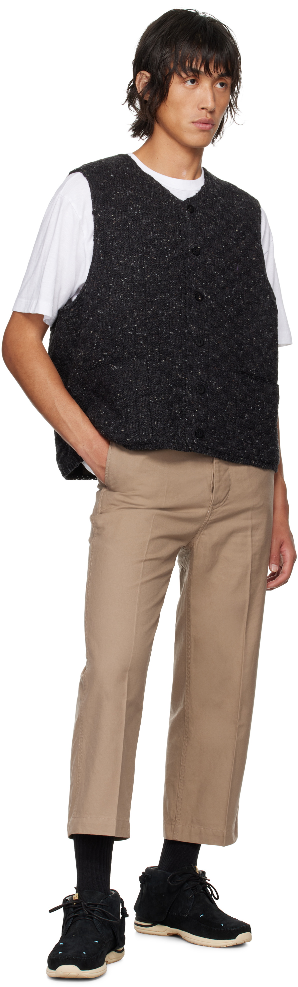 visvim Gray Knit Reversible Vest Visvim