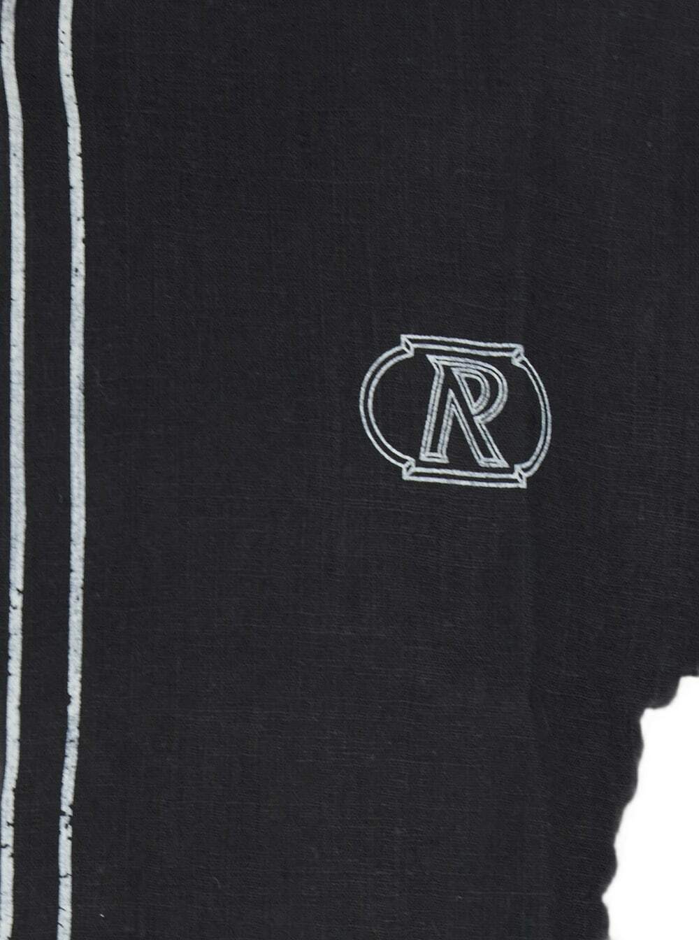 REPRESENT Black Shirt With Logo Embroidery On Front And Rear And ...