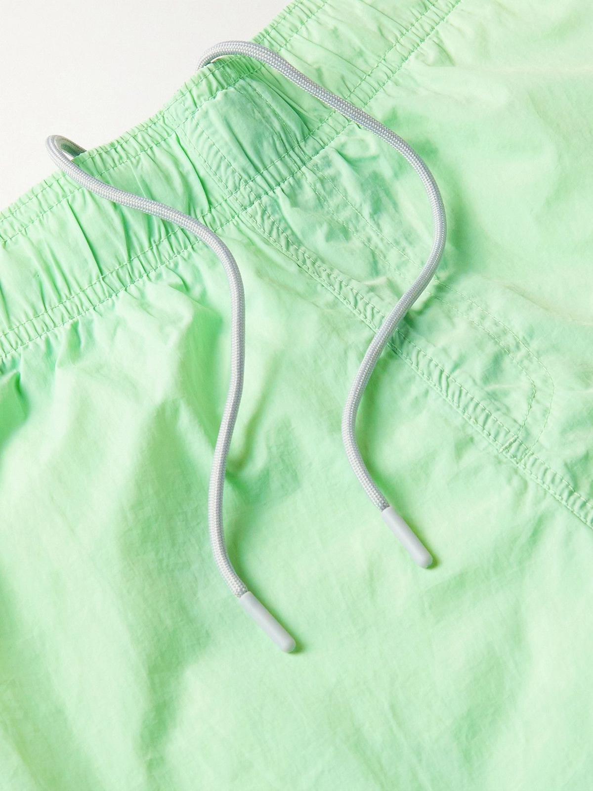 ONIA - Mid-Length Crinkled-Nylon Swim Shorts - Green Onia