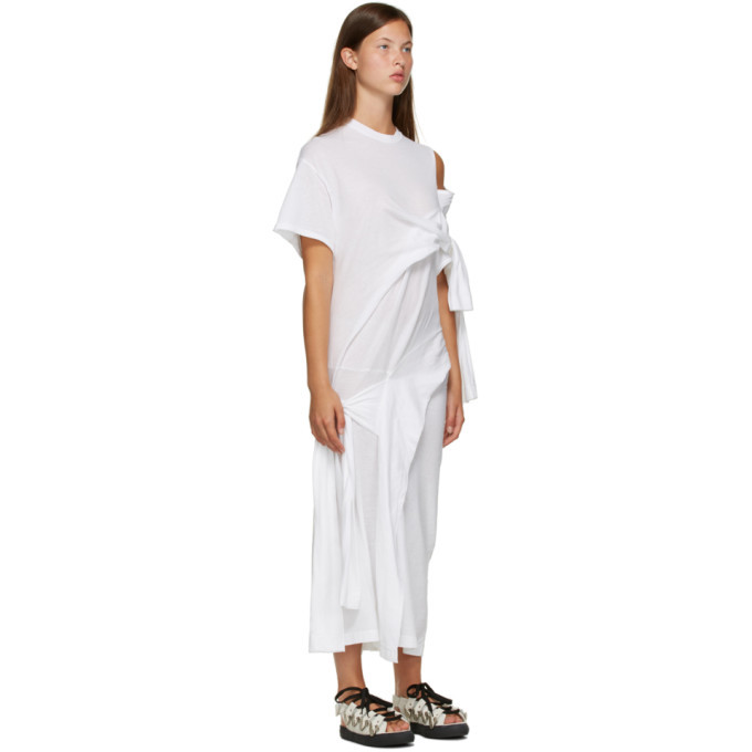 Toga White Drape T-Shirt Dress Toga Pulla