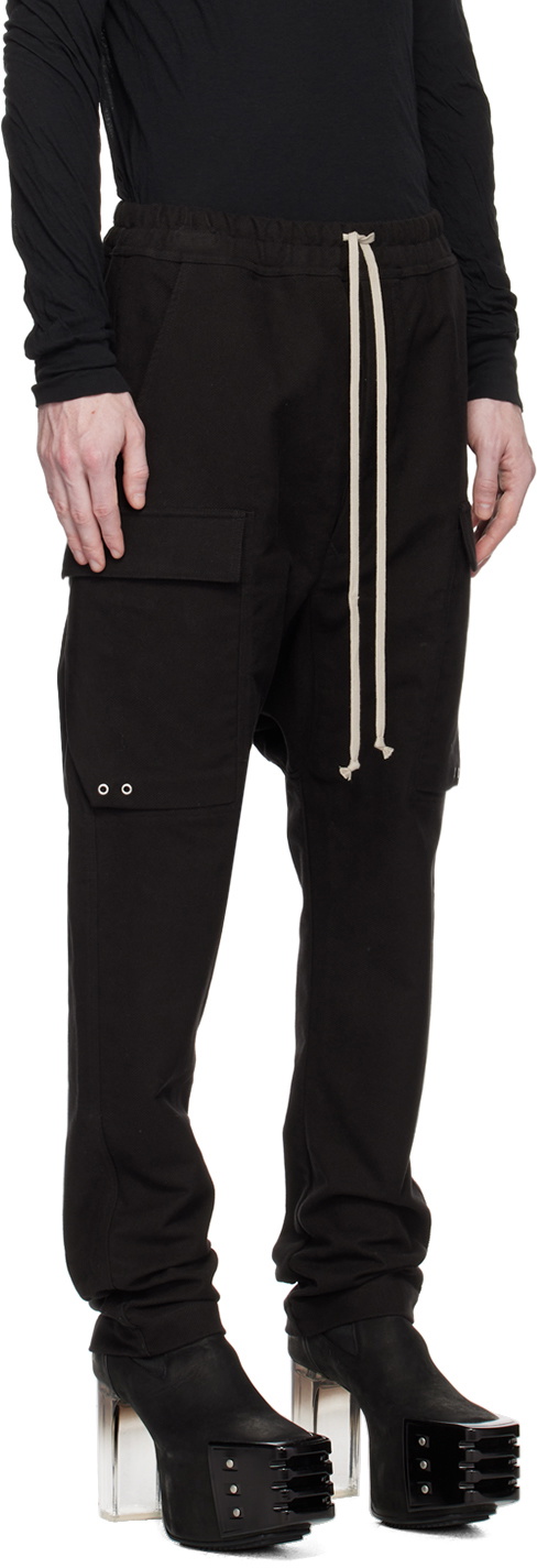 Rick Owens Black Drawstring Cargo Pants Rick Owens
