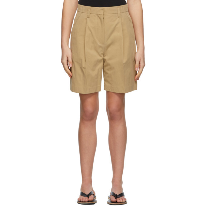 LOW CLASSIC Beige Cotton Half Pant Shorts Low Classic