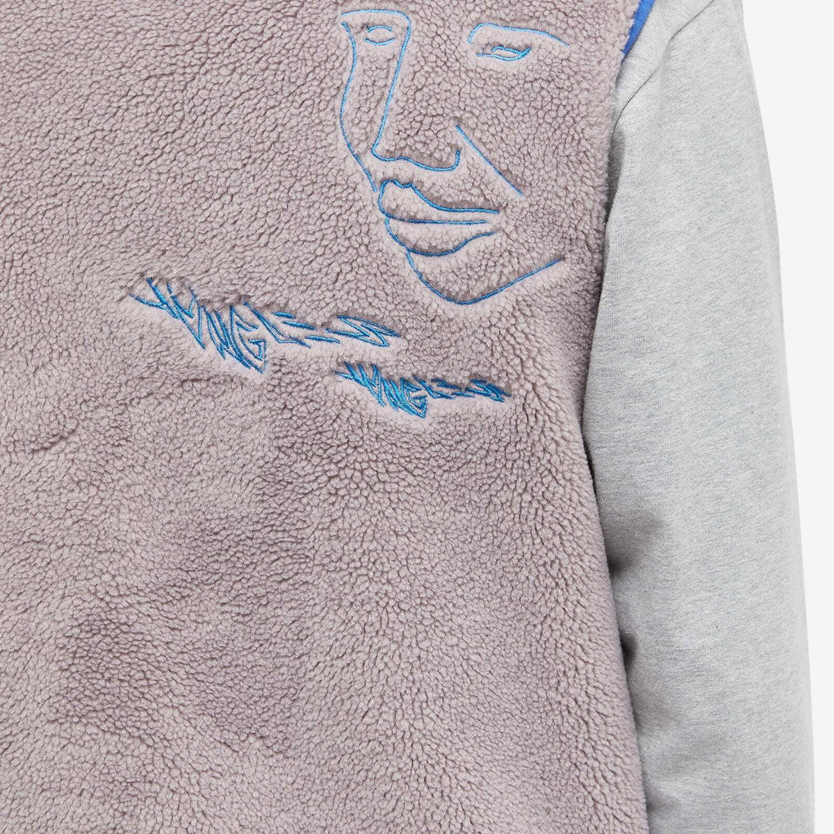 Jungles Jungles Men's Reversible Fuzzy Vest in Brown/Blue Jungles Jungles