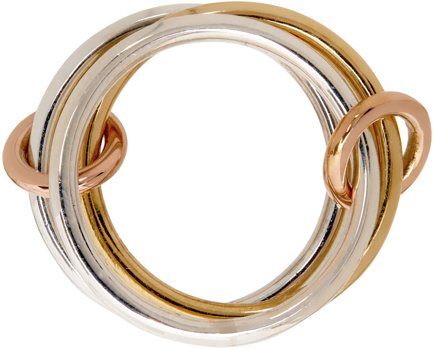 Spinelli Kilcollin Gold & Silver Solarium Three-Link Ring Spinelli ...