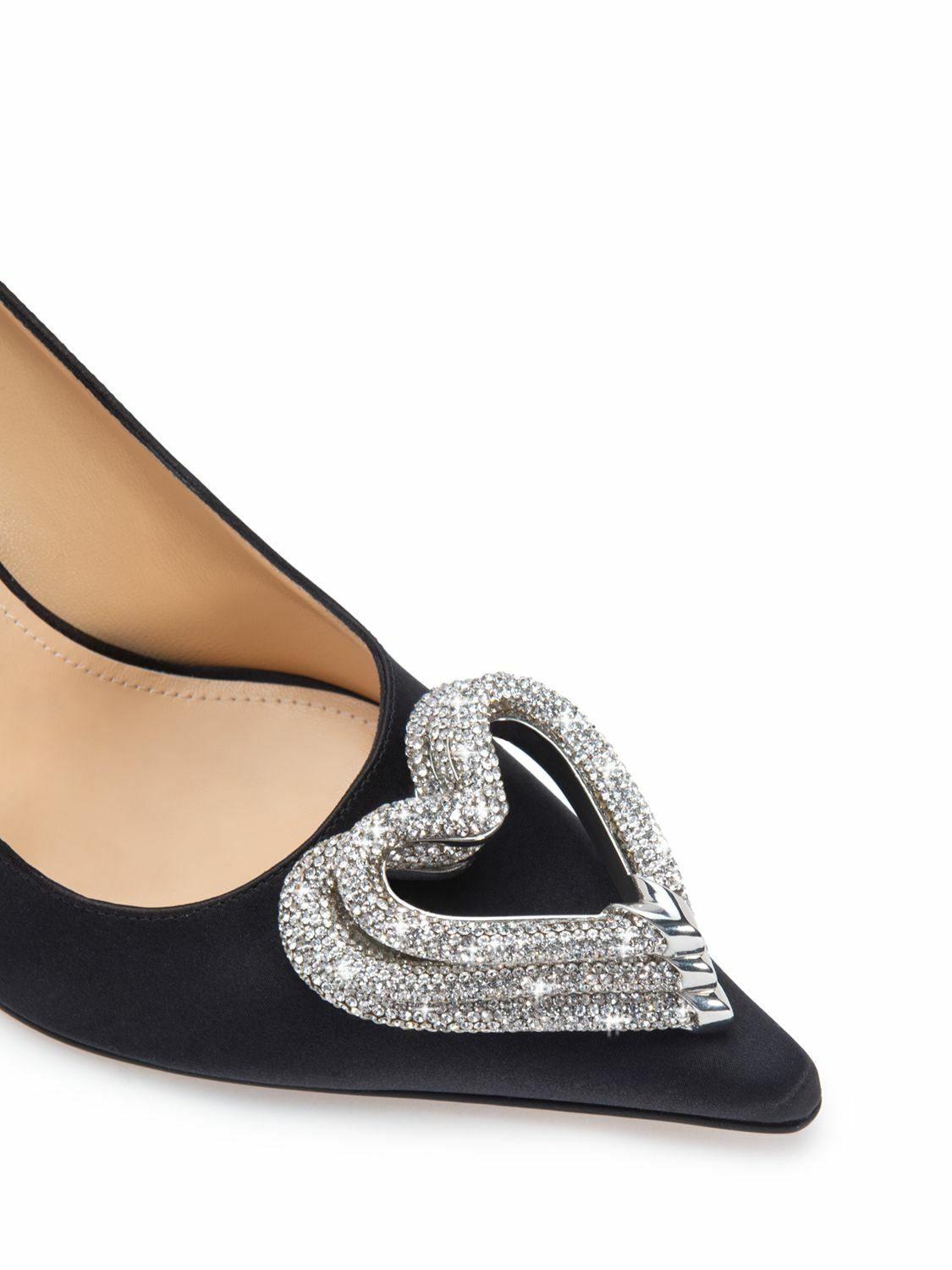 MACH & MACH - 110mm Triple Heart Satin Pumps MACH & MACH