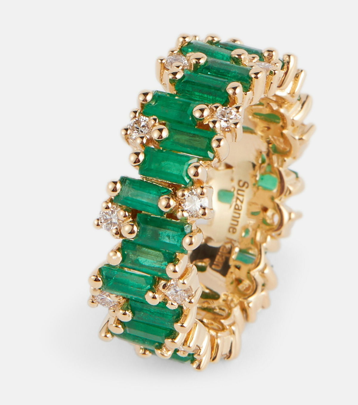 Suzanne Kalan - 18kt gold ring with emeralds Suzanne Kalan