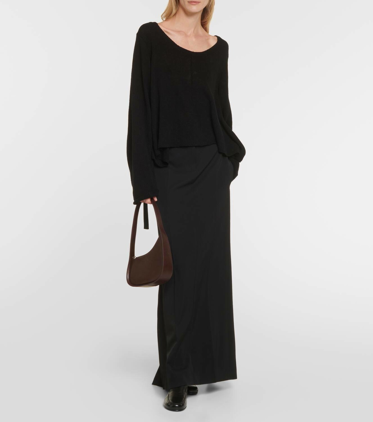 The Row Half Moon Small leather shoulder bag The Row
