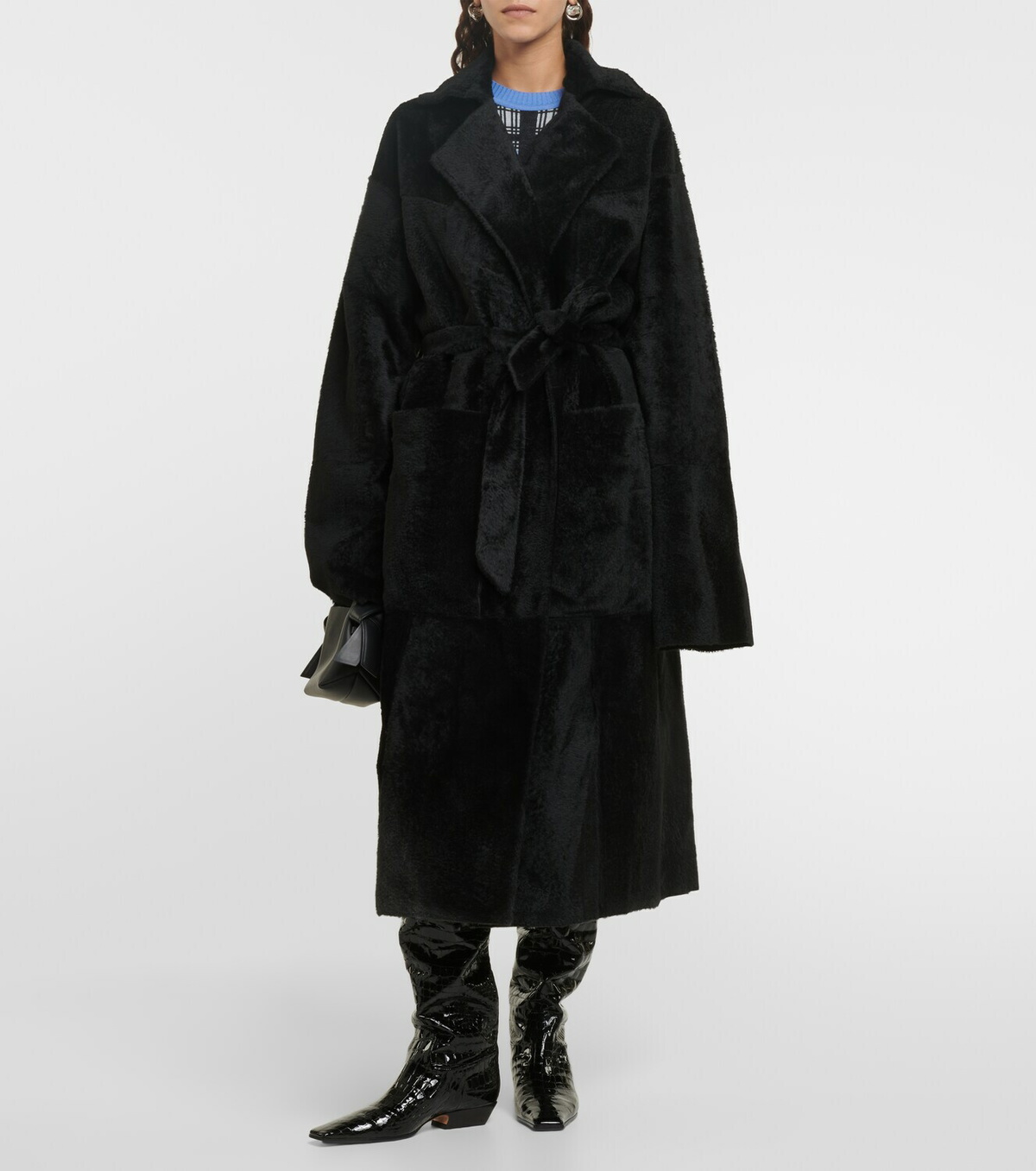Dodo Bar Or Shon belted shearling coat Dodo Bar Or