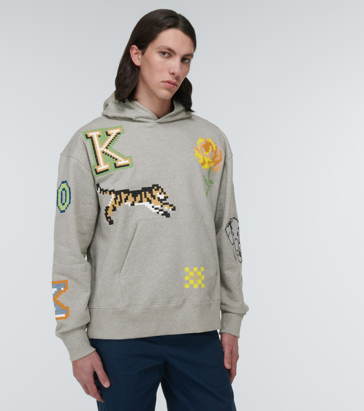 Kenzo - Embroidered cotton hoodie Kenzo