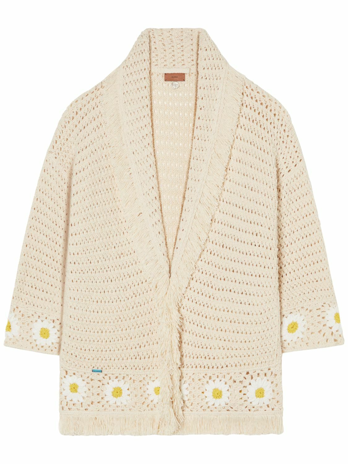 ALANUI - Daisy Crochet Cotton Knit Cardigan Alanui