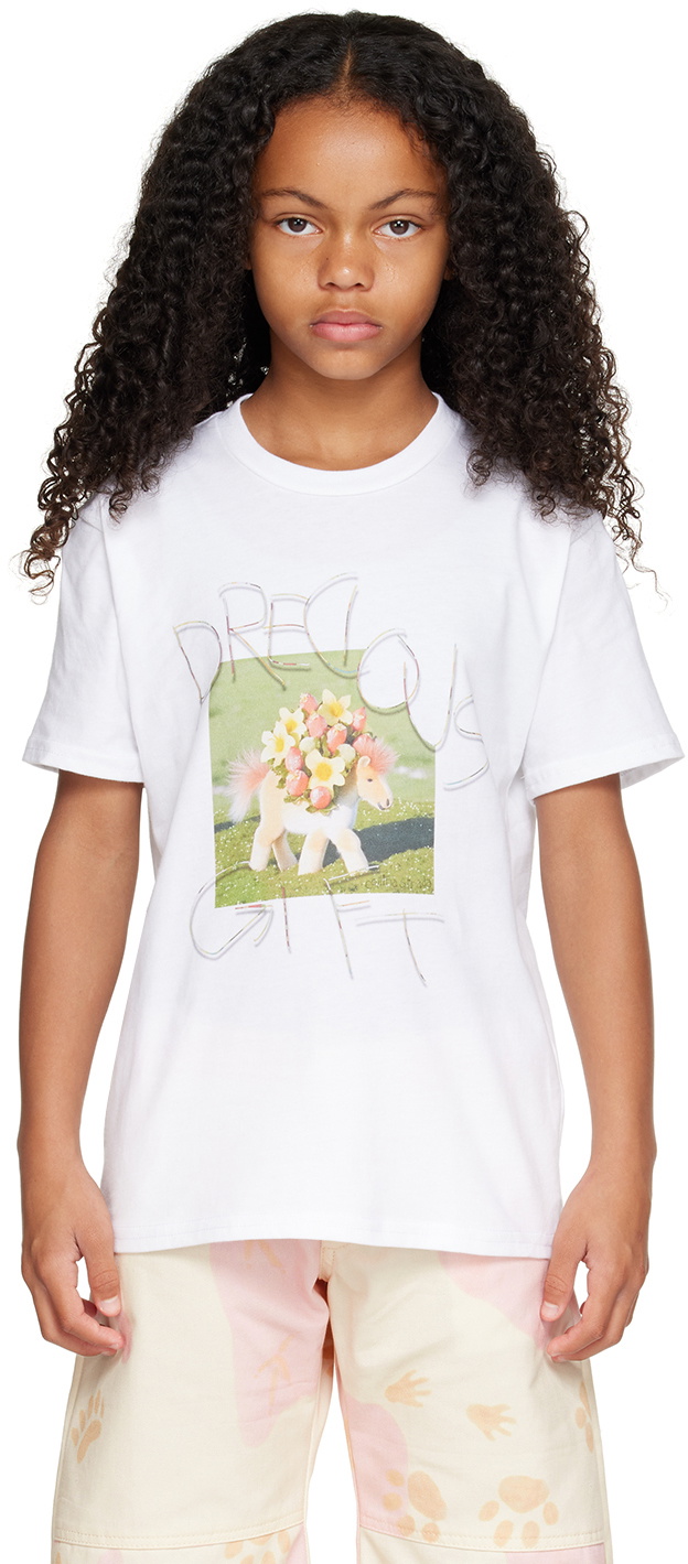 Collina Strada SSENSE Exclusive Kids White T-Shirt Collina Strada
