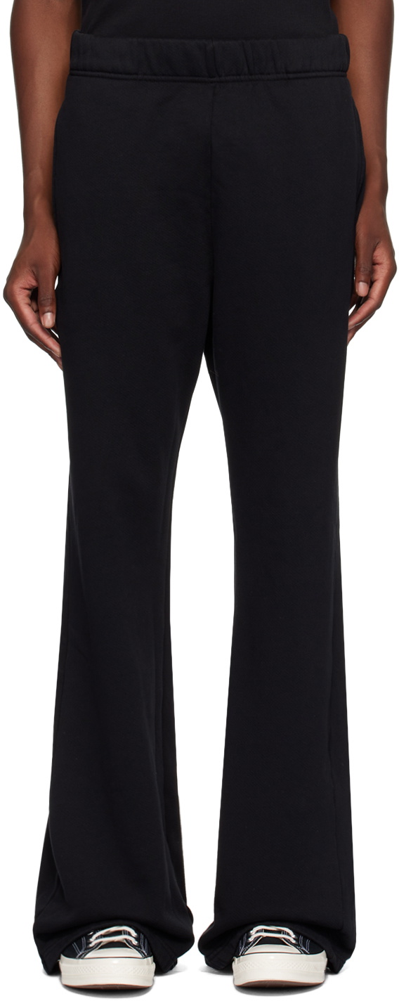Les Tien Black Heavyweight Bell Bottom Sweatpants Les Tien