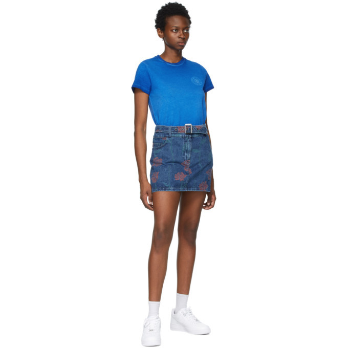 Opening Ceremony Blue Logo Embroidered T-Shirt Opening Ceremony