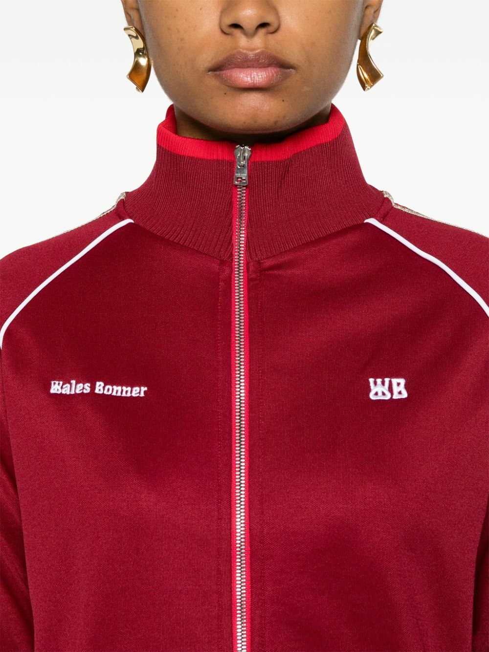 Wales Bonner Logo Print Bomber Jacket Wales Bonner