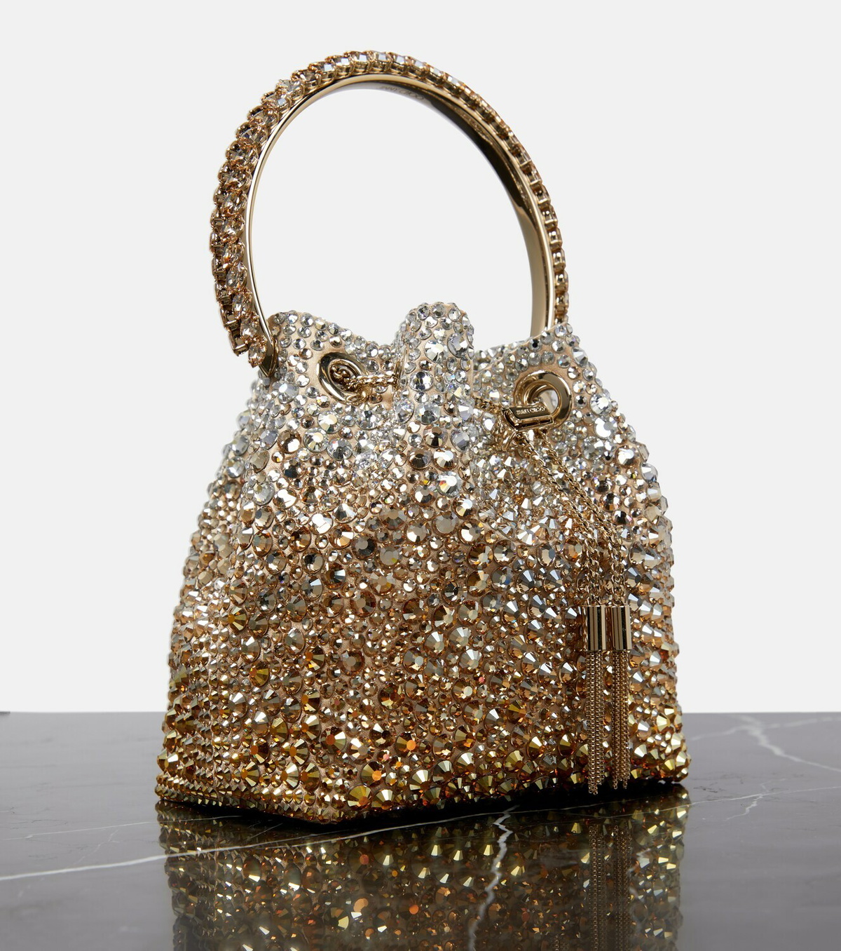 Jimmy Choo Bon Bon embellished bucket bag Jimmy Choo