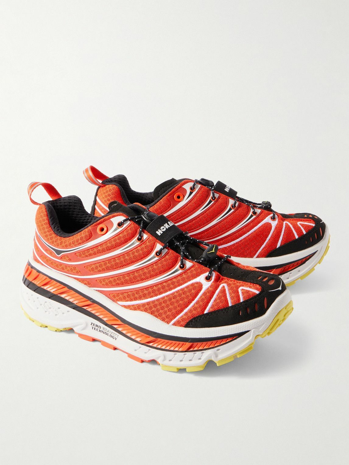 Hoka - Stinson Evo OG Rubber and Faux Suede-Trimmed Mesh Running ...