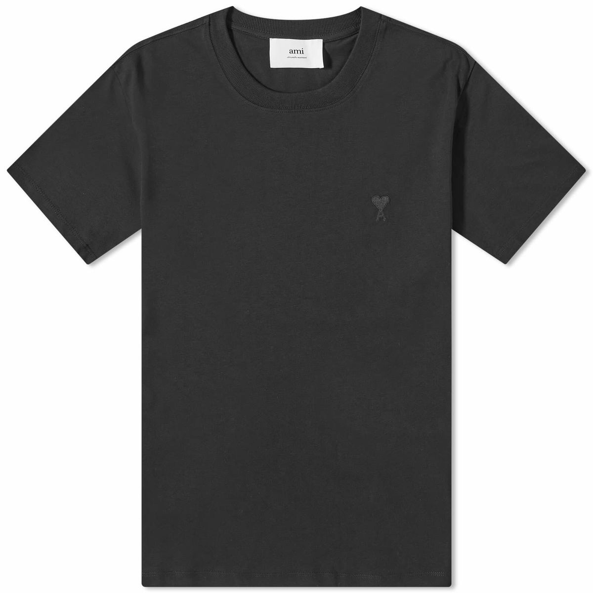 AMI Paris Men's Tonal A Heart T-Shirt in Black AMI