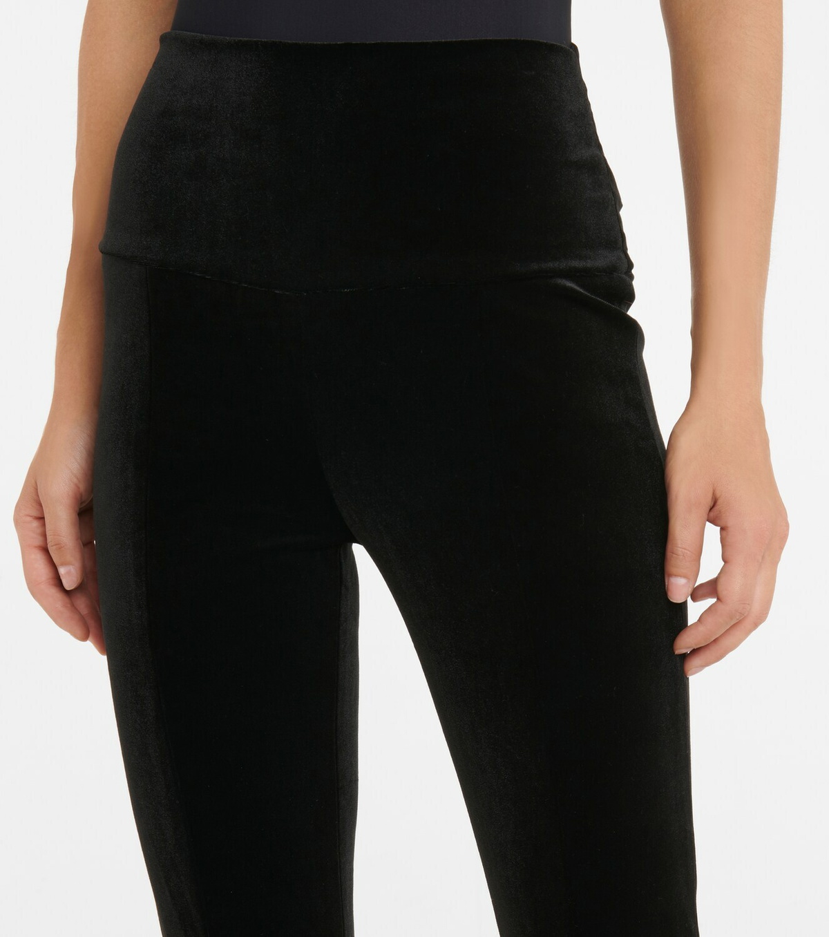 Norma Kamali Spat stretch-velvet leggings Norma Kamali
