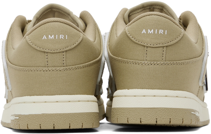 AMIRI Green Chunky Canvas Skel Top Sneakers Amiri