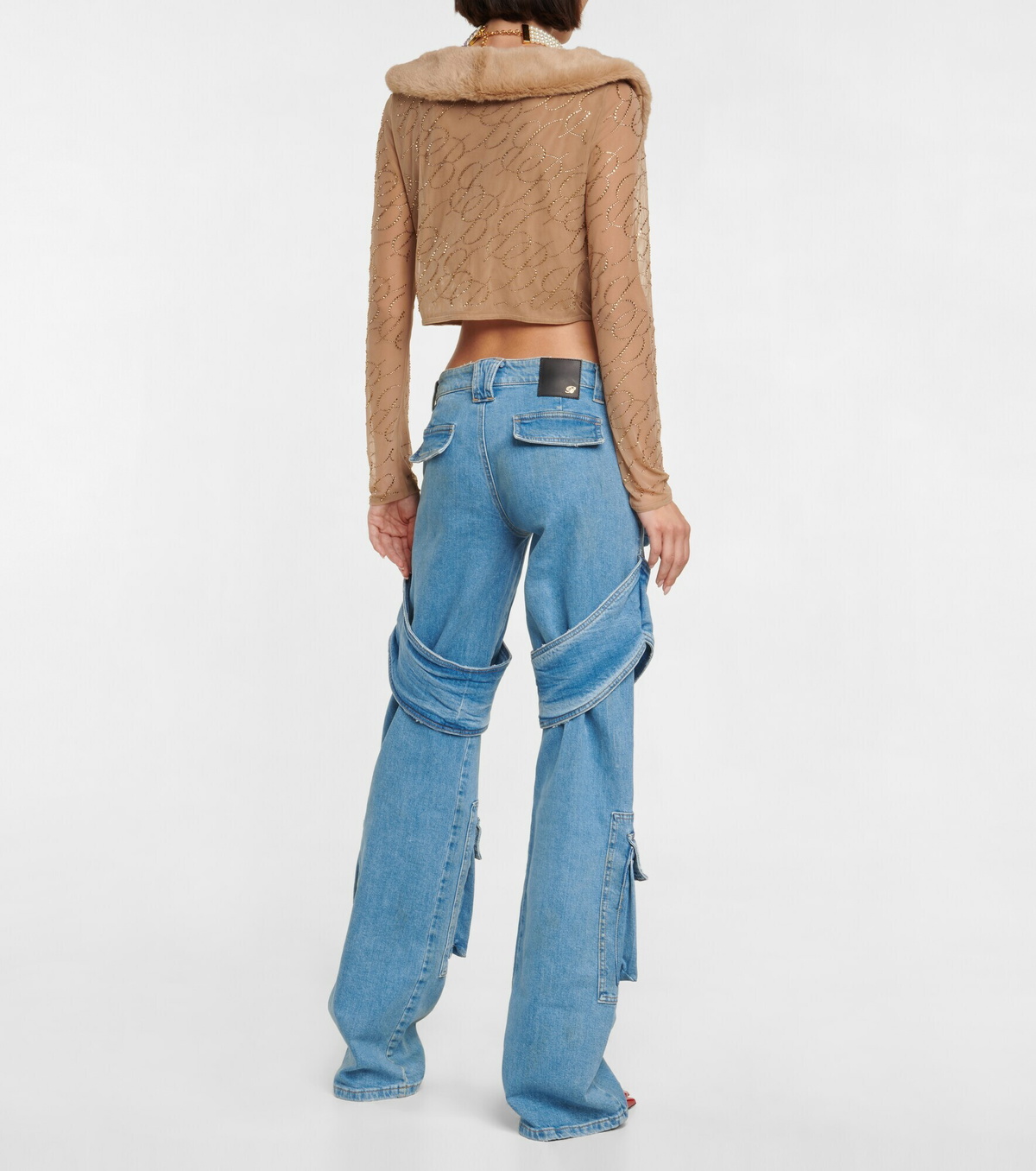 Blumarine - Embellished mesh cardigan Blumarine