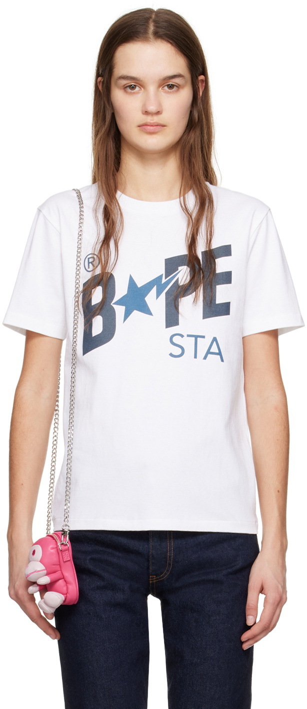 BAPE White 'BAPE STA' T-Shirt A Bathing Ape