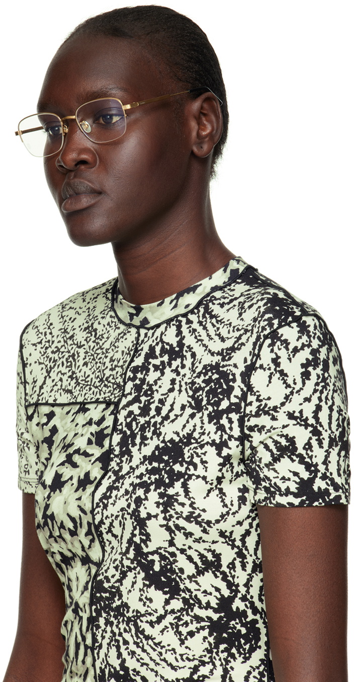 Cartier Gold Half-Rim Rectangular Glasses Cartier