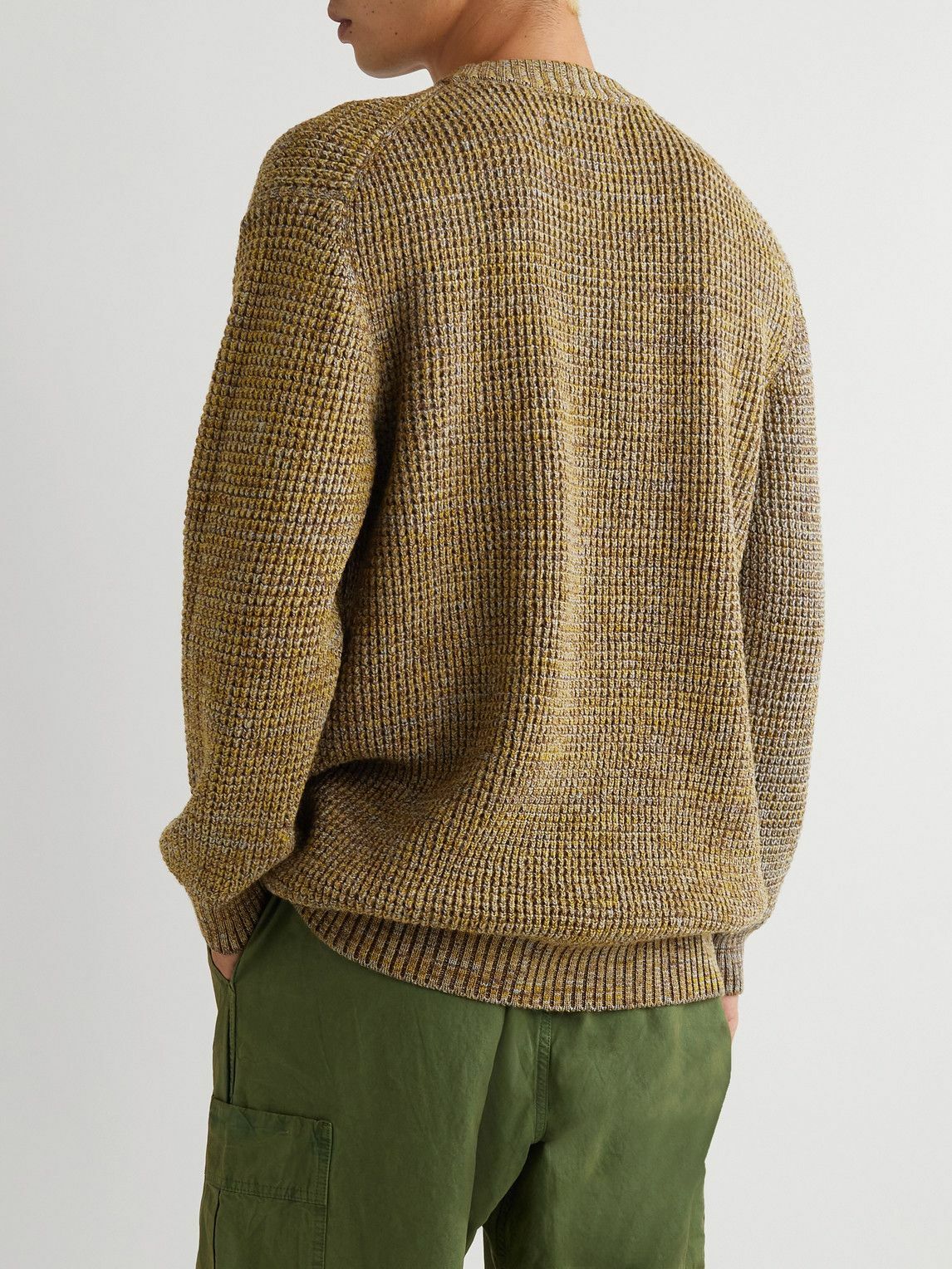 Anonymous ism - Waffle-Knit Wool Sweater - Green Anonymous Ism