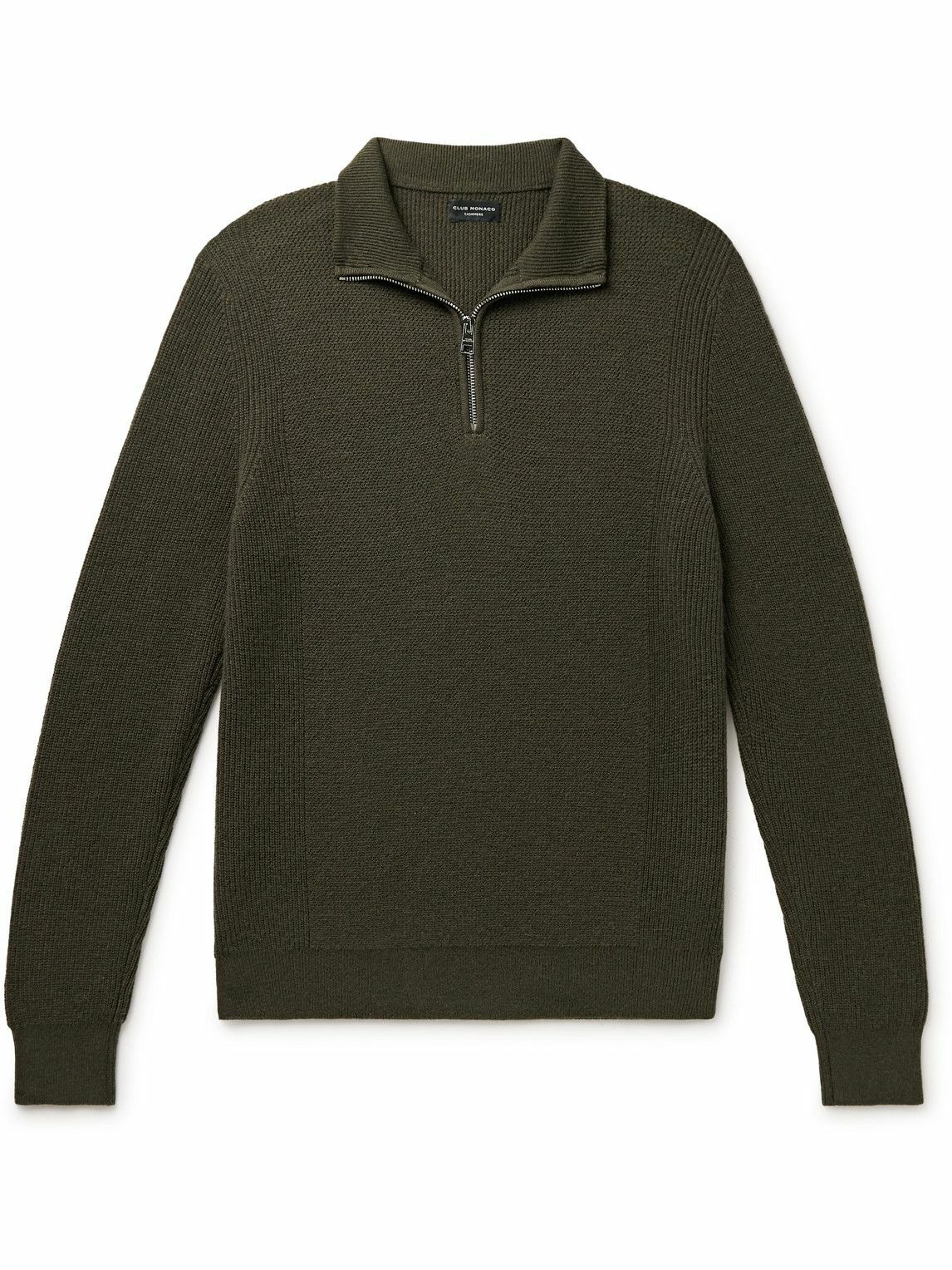 Club Monaco - Cashmere Half-Zip Sweater - Green Club Monaco