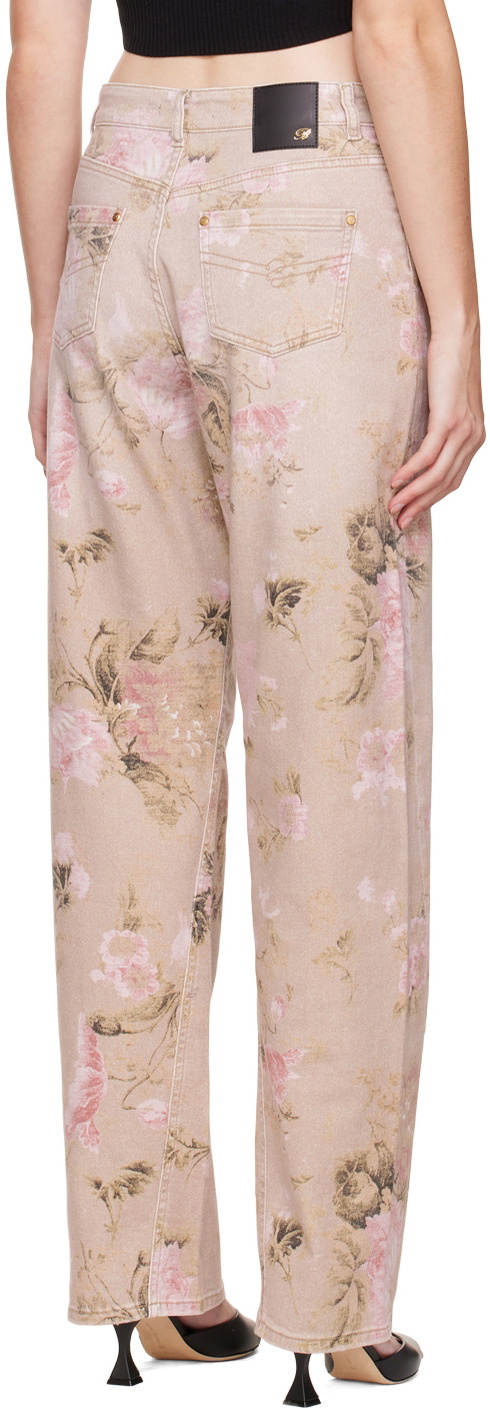 Blumarine Beige Boyfriend Jeans Blumarine