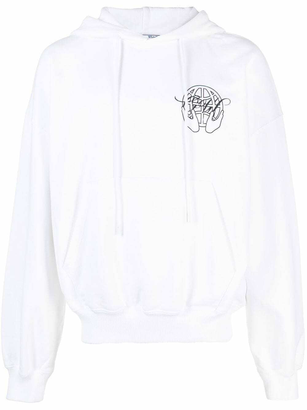 OFF-WHITE - Hand Arrow Cotton Hoodie Off-White