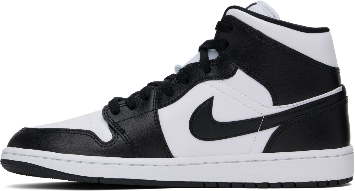 Nike Jordan Black & White Air Jordan 1 Mid Sneakers Nike Jordan Brand