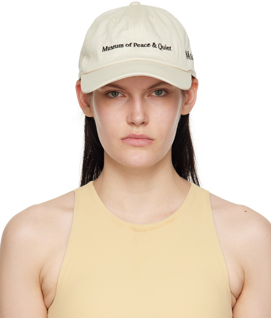 Museum of Peace & Quiet Off-White Embroidered Cap Museum of Peace and Quiet