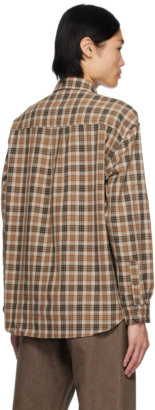 Uniform Bridge Beige Check Shirt Uniform Bridge