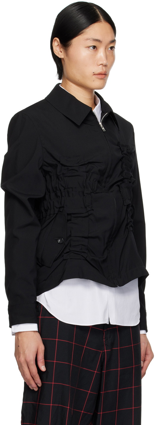 Black Comme des Garçons Black Ruched Jacket