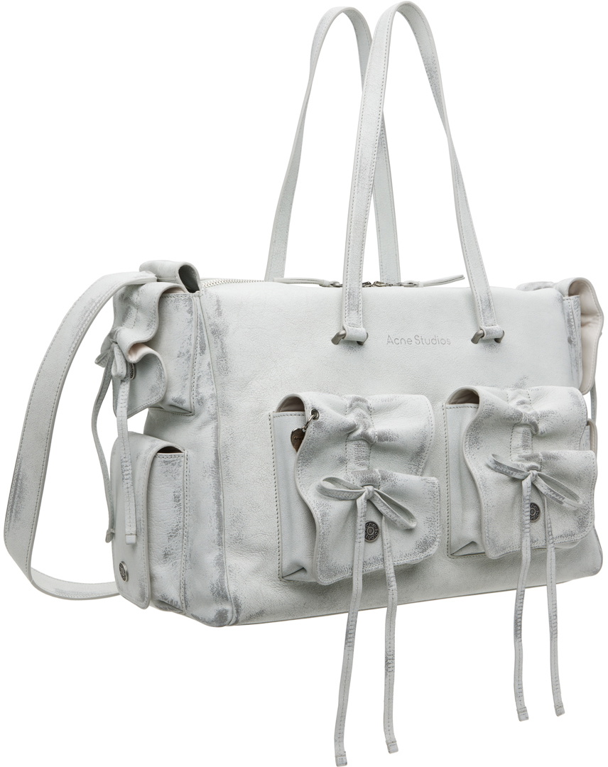 Acne Studios White Multipocket Tote Acne Studios
