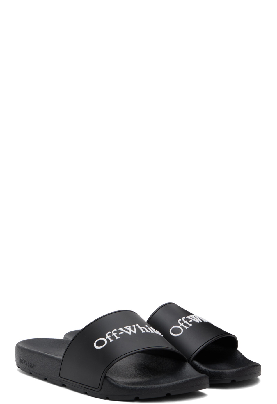 Off-White Black Bookish Pool Slides Off-White
