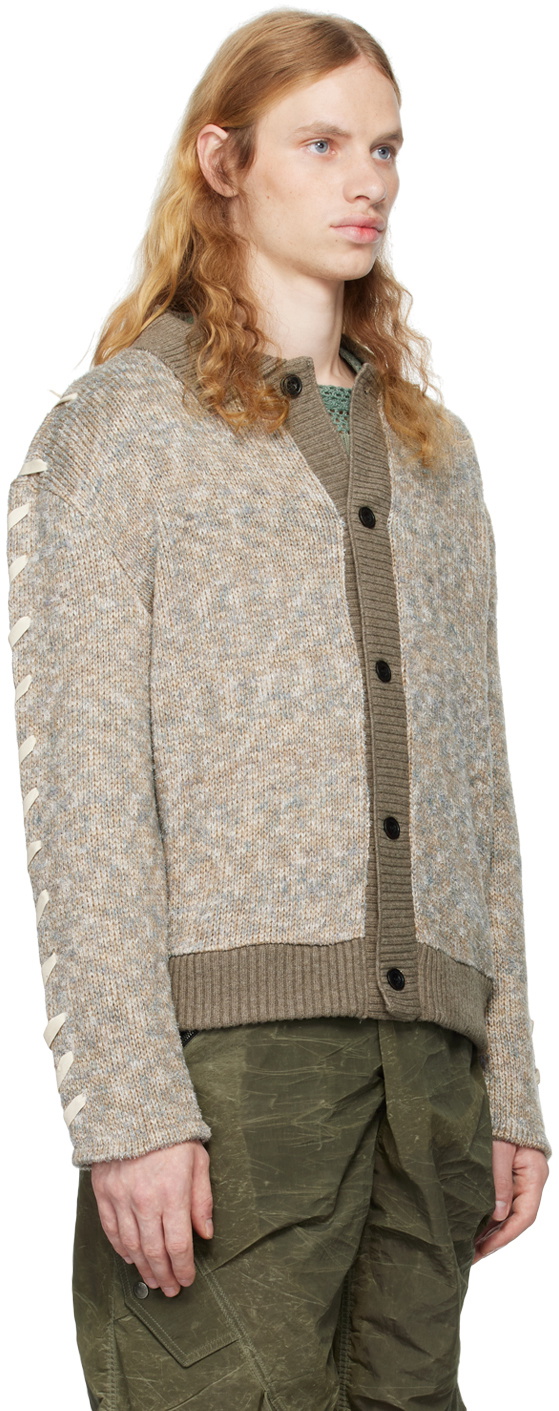 Andersson Bell Beige Unbleached Lace-Up Cardigan Andersson Bell