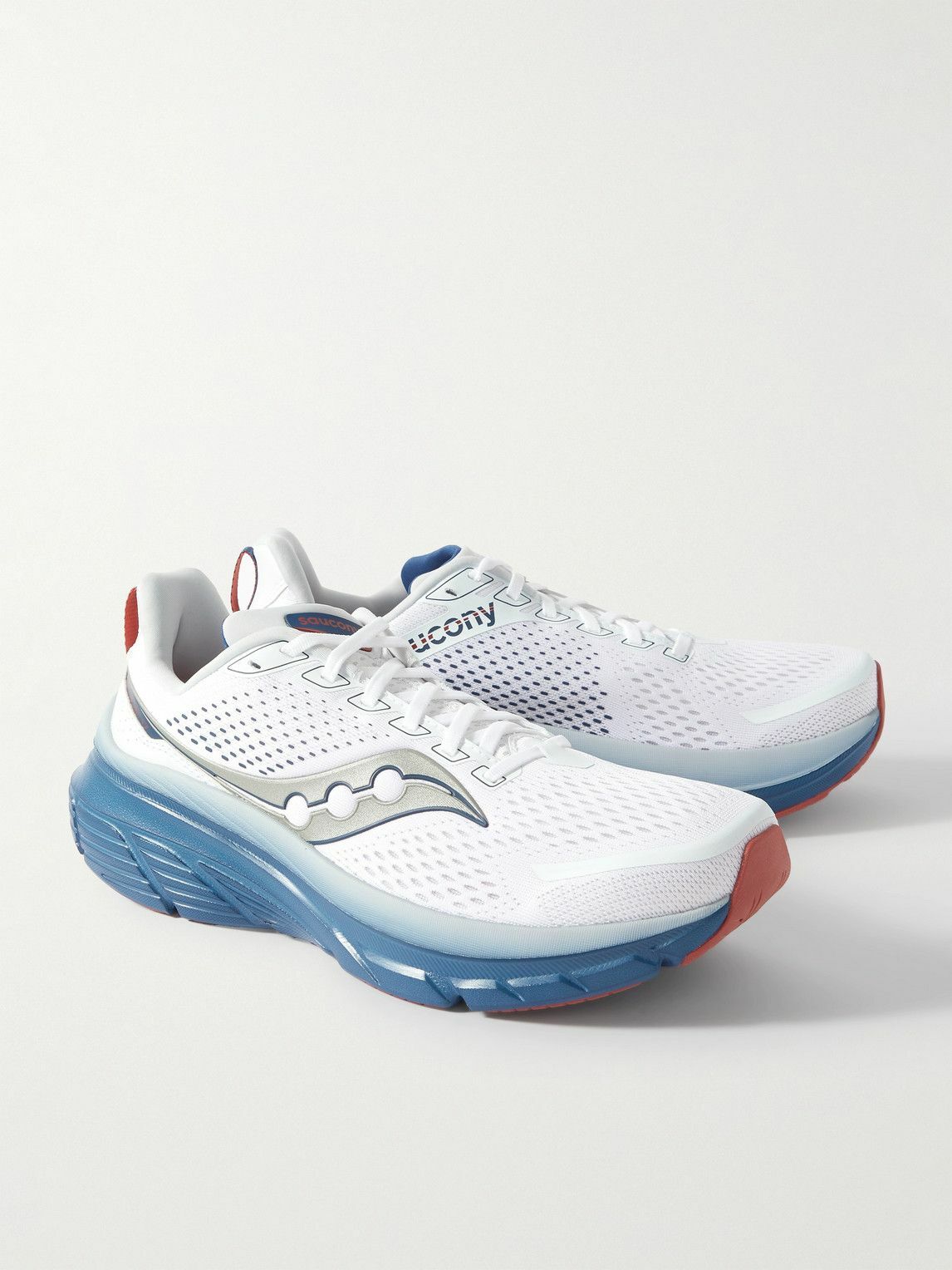 Saucony - Guide 17 Rubber-Trimmed Mesh Running Sneakers - Gray Saucony