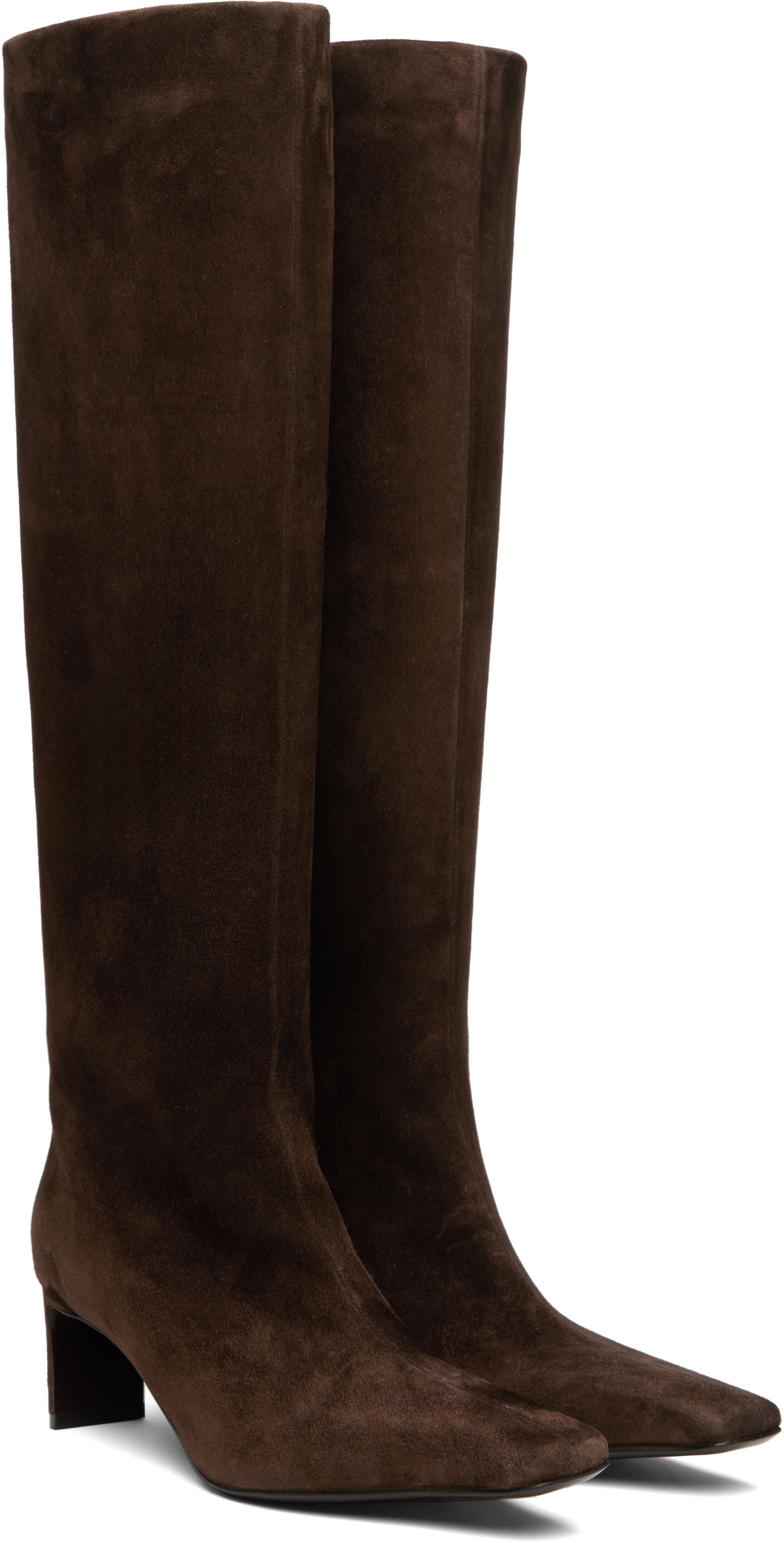 KHAITE Brown Ona Knee-High Tall Boots Khaite