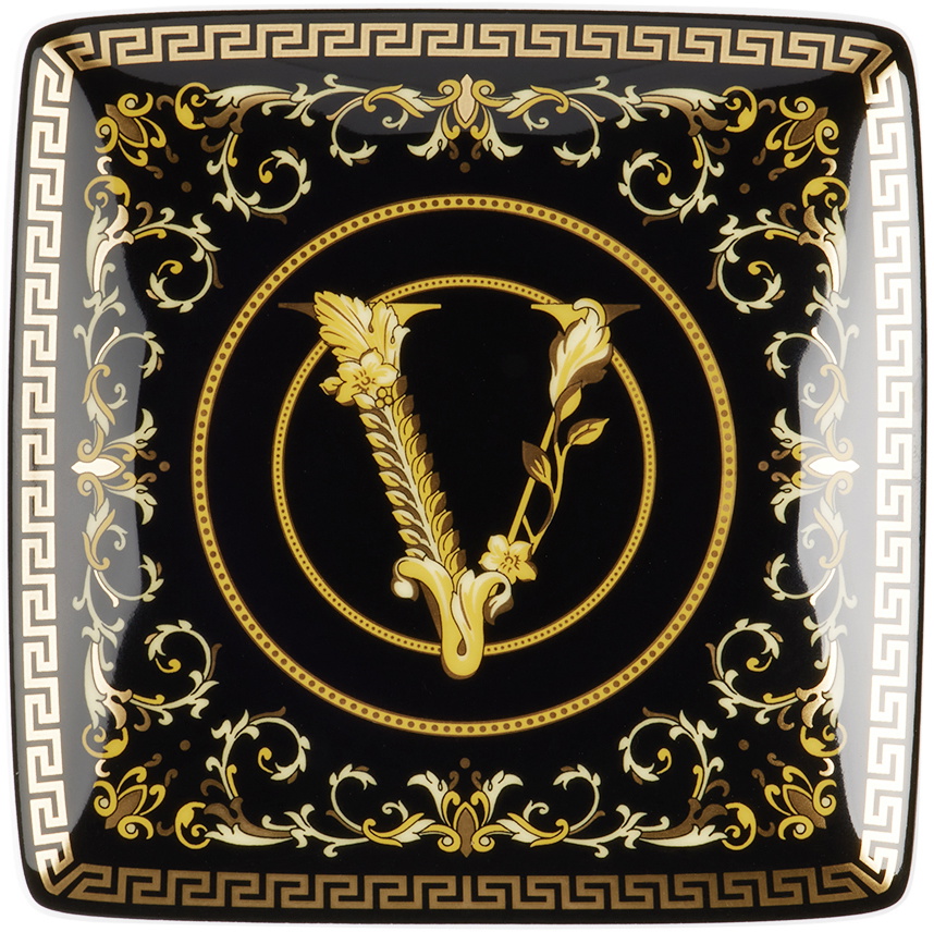 Versace Black Rosenthal Virtus Gala Tray Versace