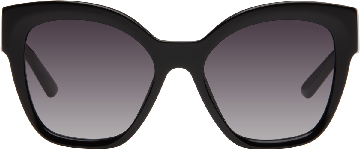 Prada Eyewear Black Oversized Square Cat Eye Sunglasses Prada