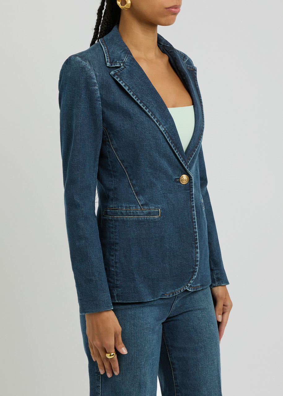 Alice + Olivia Macey Stretch-denim Blazer Alice + Olivia