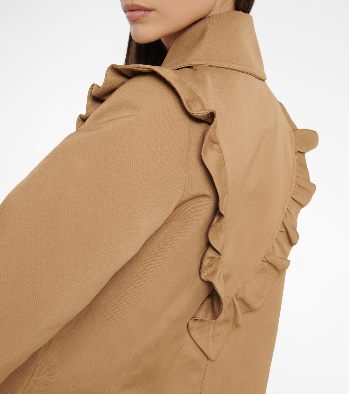 Ganni - Ruffled embroidered jacket GANNI