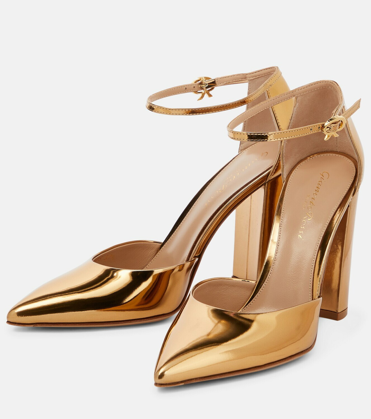 Gianvito Rossi - Piper 100 metallic leather pumps Gianvito Rossi
