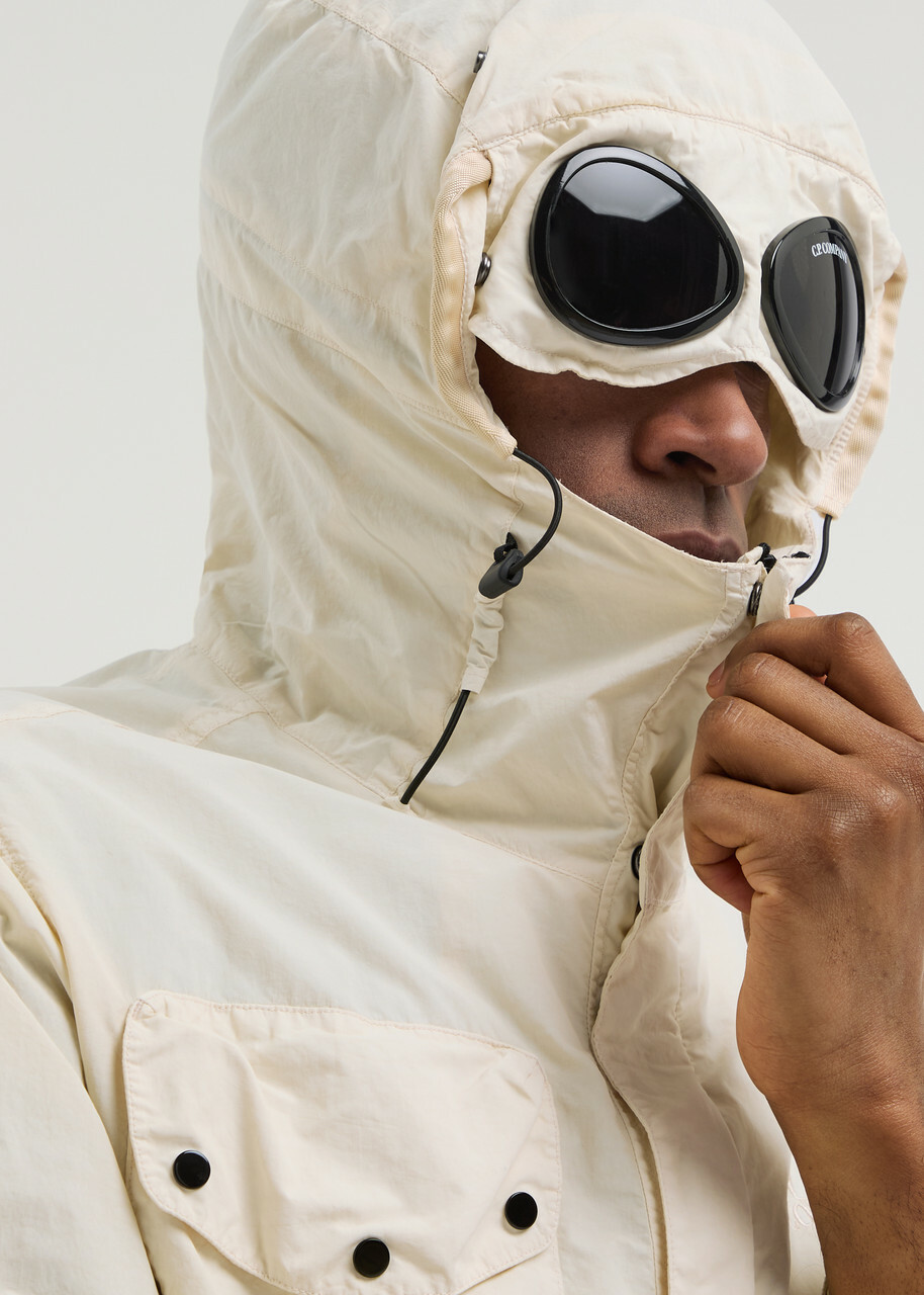 C.P. Company Goggle Hooded Nylon Jacket Ecru C.P. Company