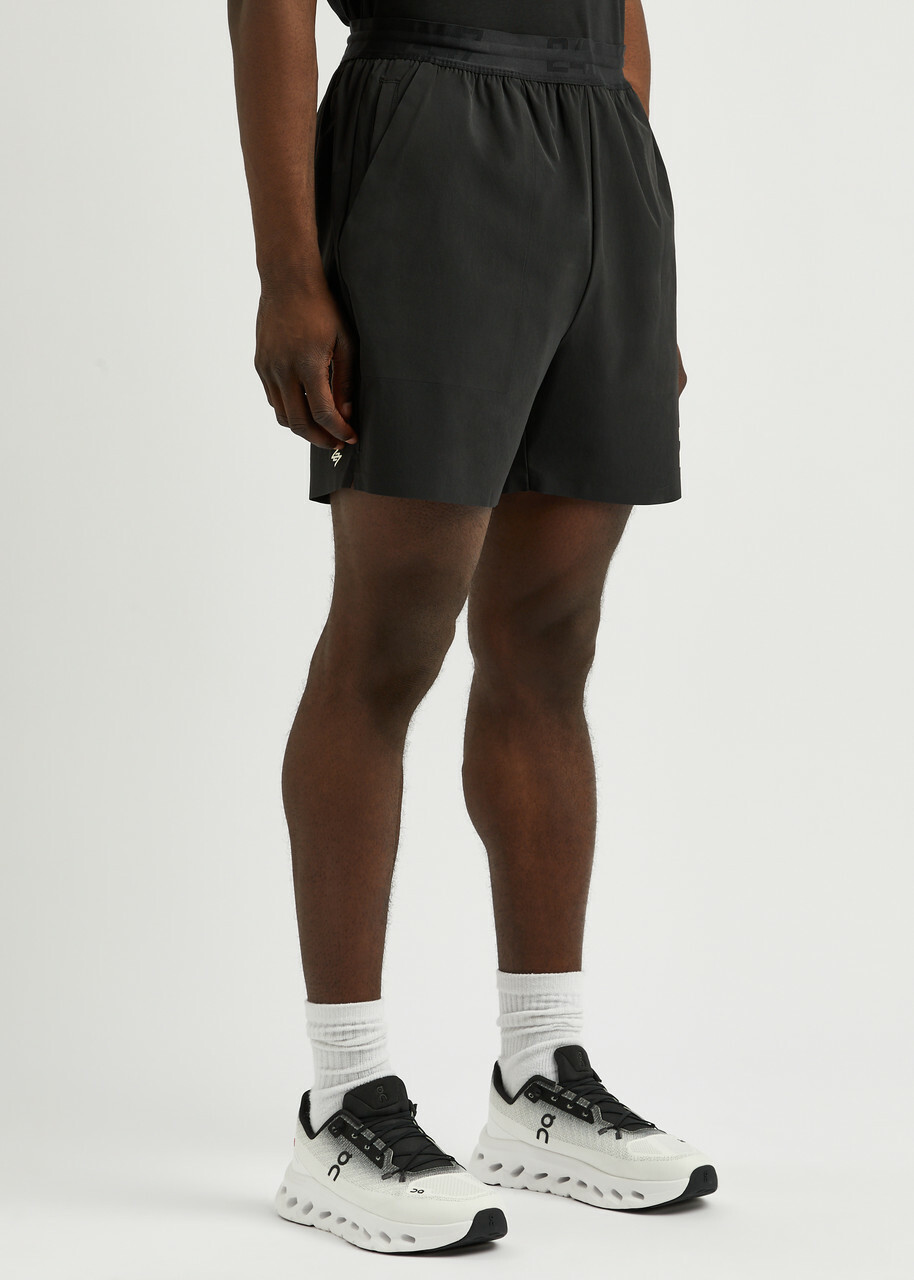 Represent 247 Printed Stretch-nylon Shorts Black Represent