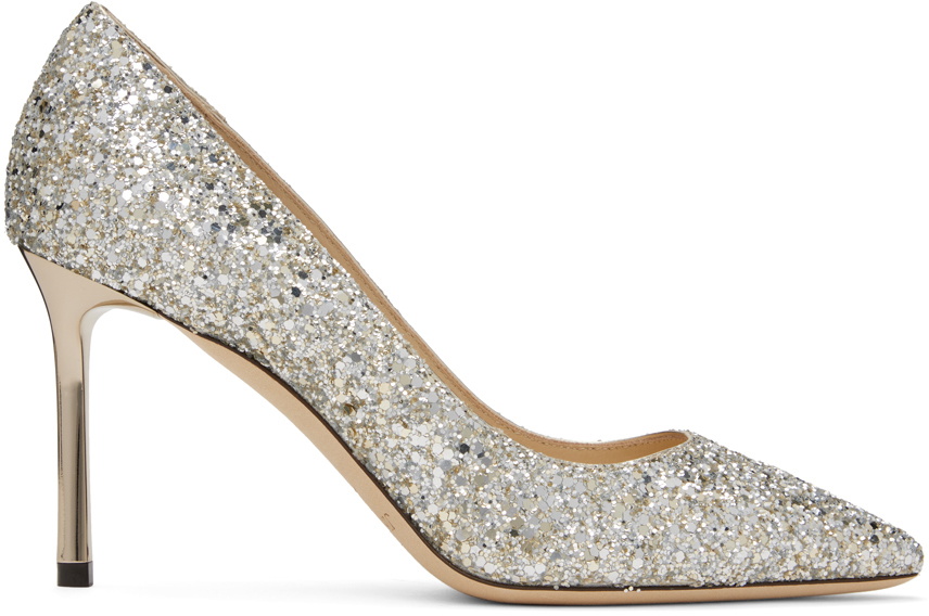 Jimmy Choo Silver Romy 85 Heels Jimmy Choo