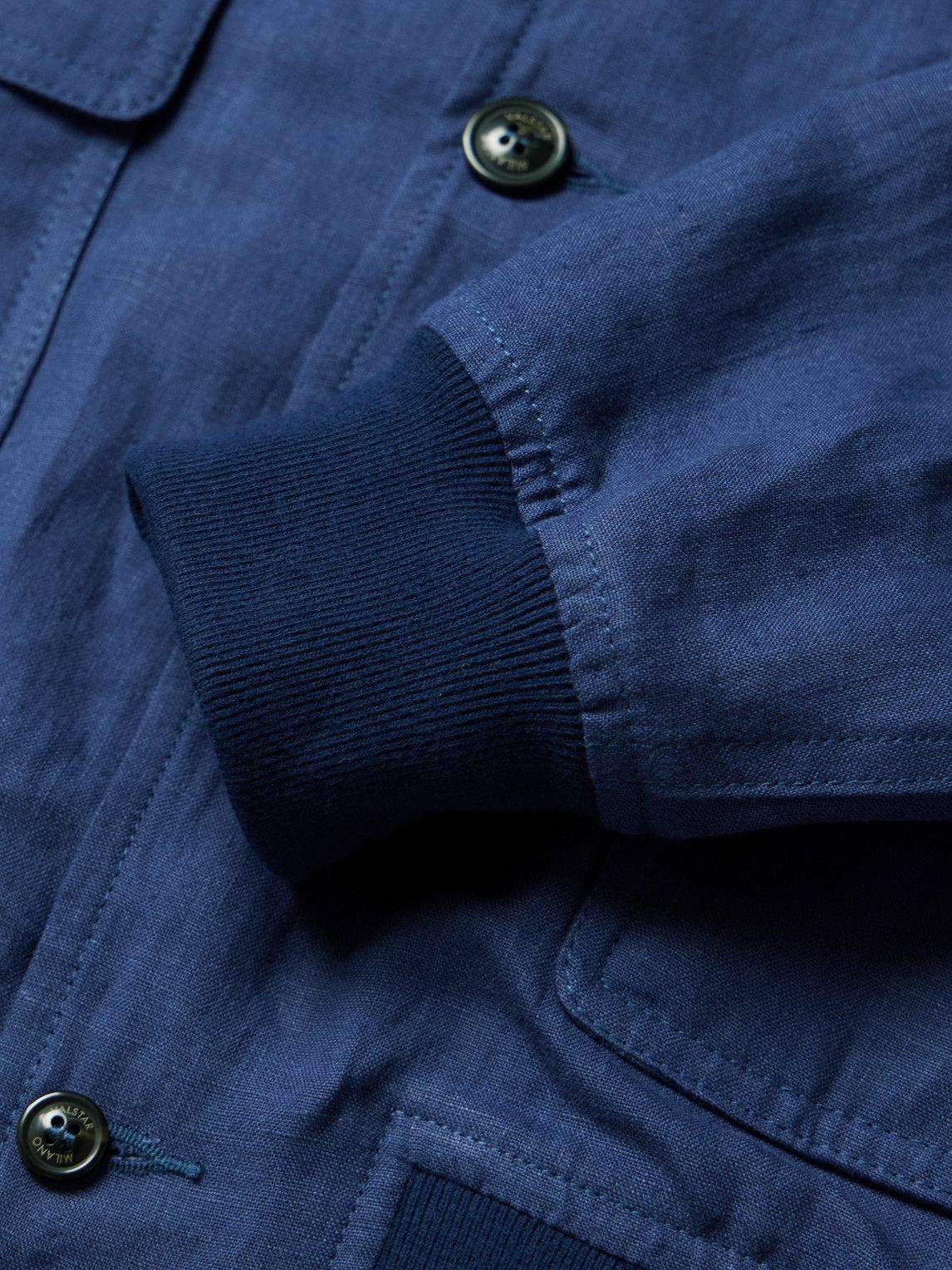 Valstar - Valstarino Linen Bomber Jacket - Blue Valstarino