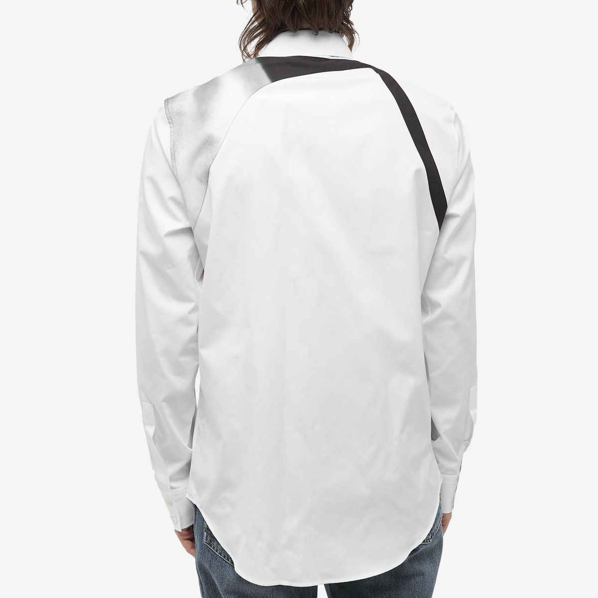 Alexander McQueen Men's Harness Shirt in White Alexander McQueen