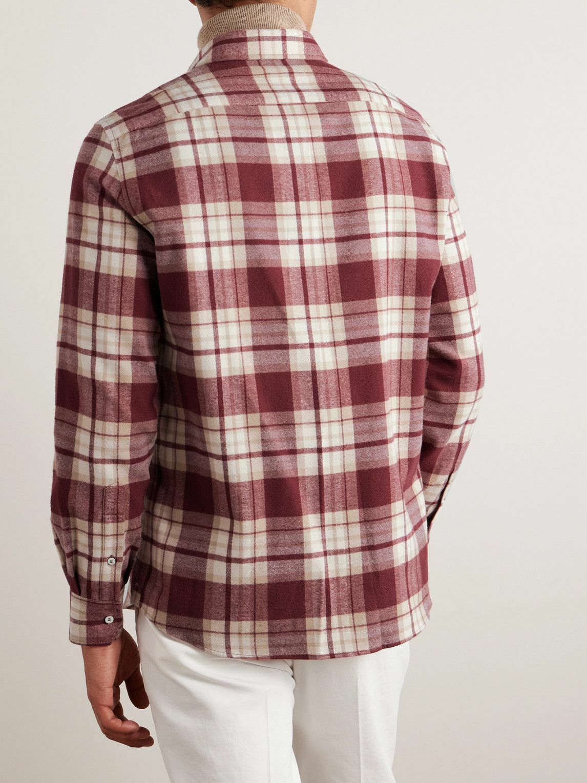 Brunello Cucinelli - Checked Cotton-Flannel Shirt - Red Brunello Cucinelli